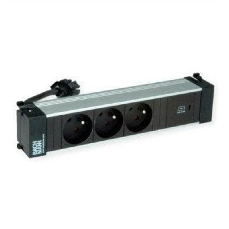 Bachmann Power Frame M multiprise noire avec USB-C 30W