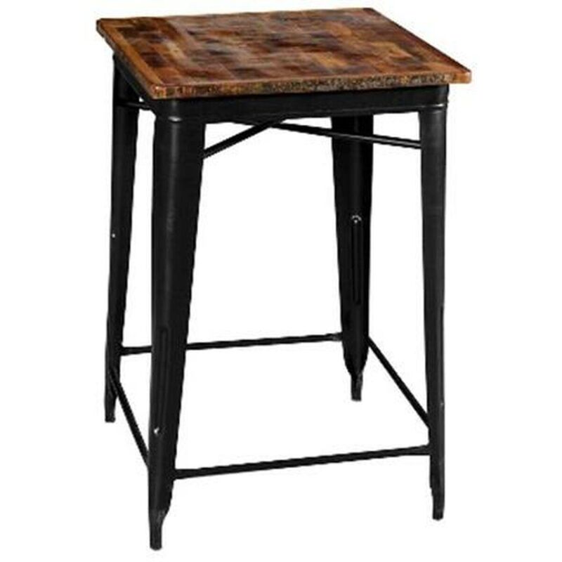 Esprit Home Table à manger bois et métal 66 x 66 cm