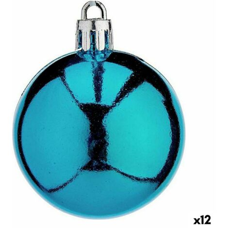 Krist Set de Boules de Noël Bleu Plastique 12 unités