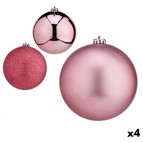 Krist Set de boules de Noël Rose 15x16x15 cm 4 unités