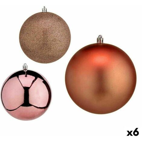 Krist Set de Bolas de Noël Cuivre Plastique 6 Pièces