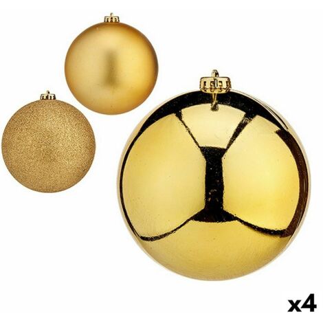 Krist Set de Boules de Noël Doré Plastique Ø 15 cm 4 unités