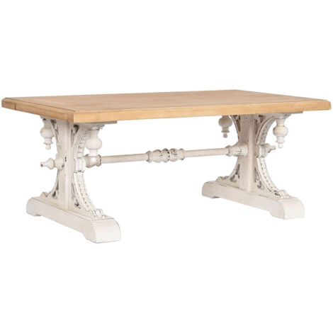 esprit Home ESPRIT Table Basse Blanc Bois 110x65x46 cm