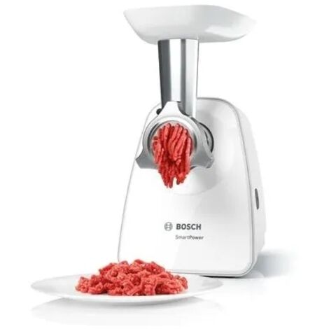 Hachoir à viande Bosch MFW2517W blanc 350W compact avec kit à saucisses ...