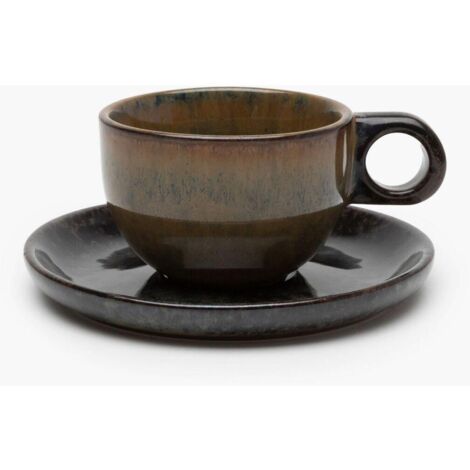 Serax Indi Grey tasse à café avec soucoupe grise 130 ml