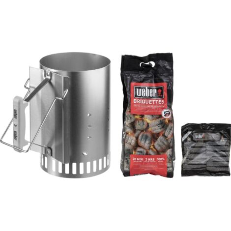 Weber Rapidfire Kit cheminée d’allumage argenté 2 kg
