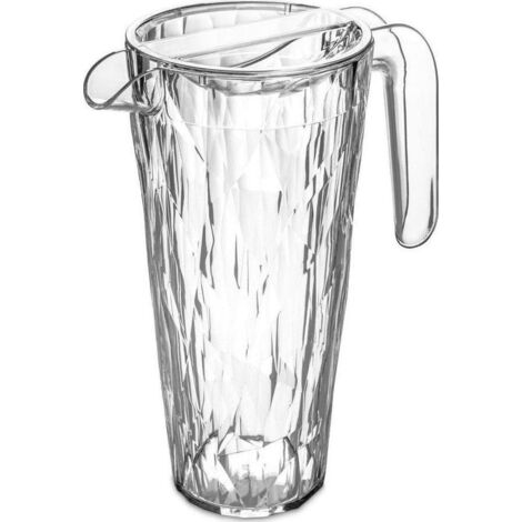 Pichet avec couvercle Koziol pot à eau transparent incassable 1.5L ...
