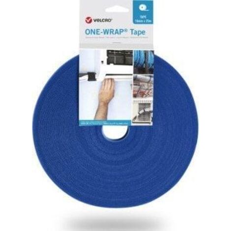Velcro Bandeau ONE-WRAP bleu 30 mm x 25 mètres