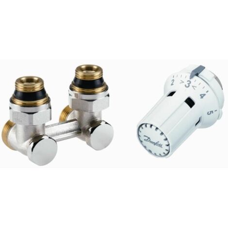 Danfoss Set Duo M30x1,5 blanc pour chauffage central