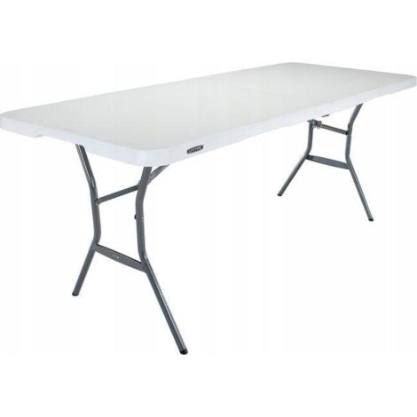 Lifetime Table pliante blanche en polyéthylène haute densité