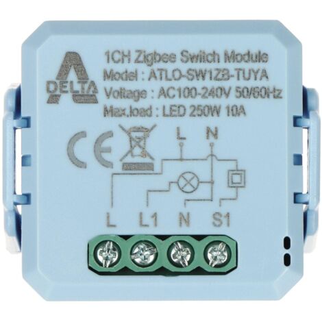 Atlo ATLO-SW1ZB-TUYA Interrupteur intelligent bleu ZigBee