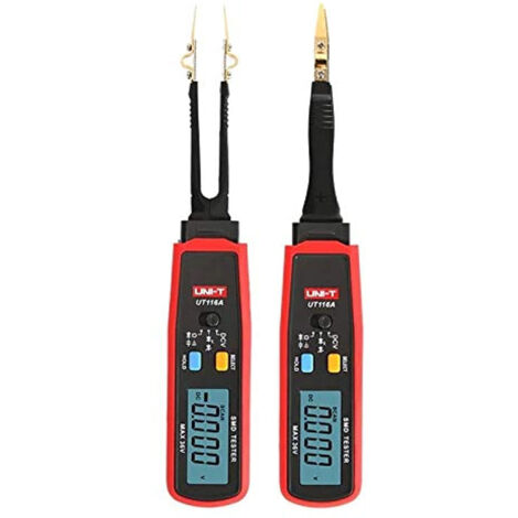 UNI-T UT116A SMD TESTER METER MULTIMETER ROTABLE TWEEZER RESISTANCE ...
