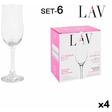 Lav Nevakar Set de Verres Transparent 195 ml 4 Unités