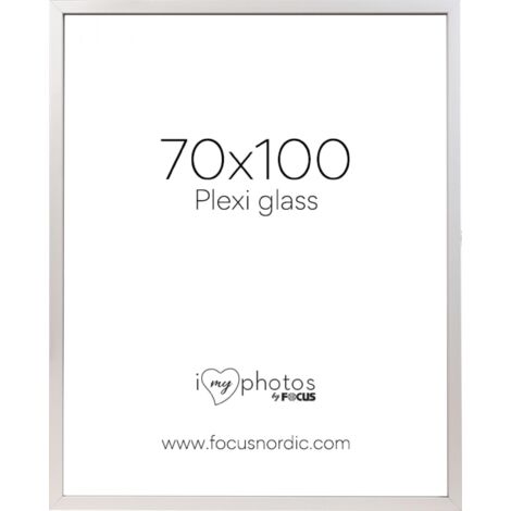 Cadre photo 70x100 anti-reflet Focus Soul blanc plexi contre la casse ...