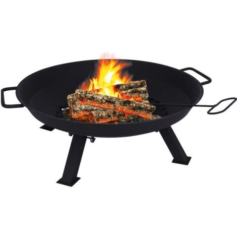 Ambiance Brasero Élégant noir pour extérieur jardin