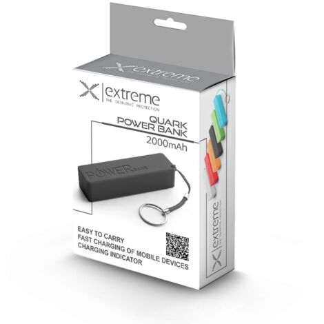 Extreme power bank quark 2000mah black
