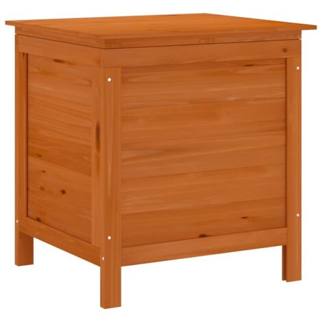 Arcón de jardín madera maciza abeto marrón 50x49x56,5 cm vidaXL