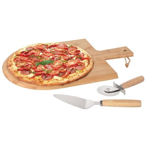 Set para pizza 3 piezas bambú 43x30 cm Excellent Houseware
