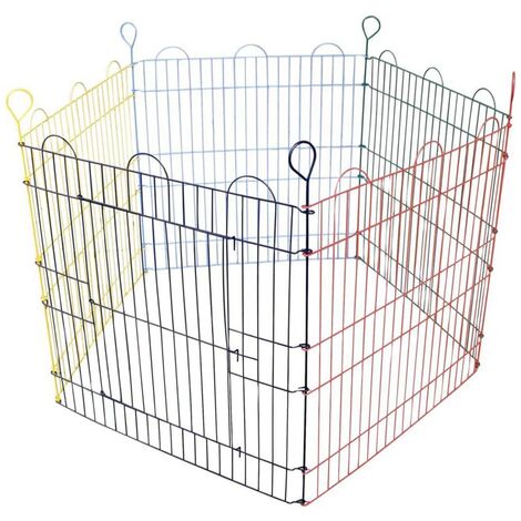 Corral de conejos 5 piezas Pentagon taupé 90x60 cm multicolor FLAMINGO