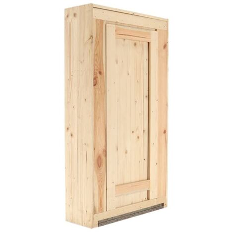 Mesa de bar de pared con estante abatible L natural Esschert Design