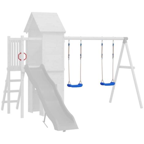 Seggiolini per Altalena con Corde 2 pz Blu 37x15 cm Polietilene vidaXL