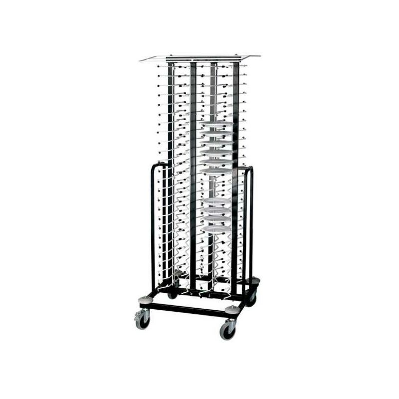 LACOR -Carro Portaplatos Inox con Ruedas para 100 Platos