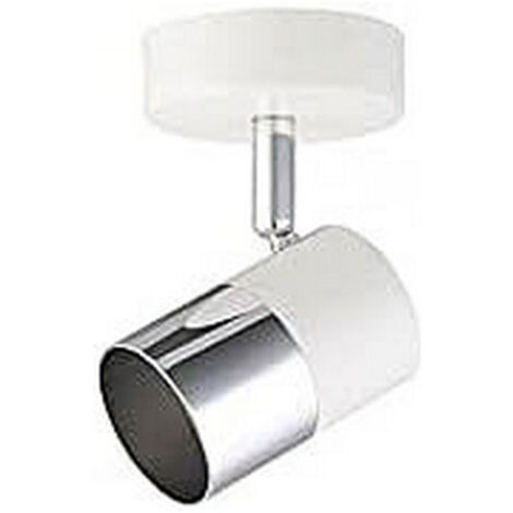 FOCO HALOGENO 1 ELEMENTO COLOR CROMO+BLANCO HUESO GU-10 MODELO MOON EDM