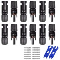 6 paires MC4 mâle/femelle double anneaux Joint étanche Panneau solaire ...