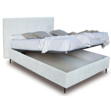 Sommier 140 x 190 Asmara avec pieds Alto 140x190cm ecru