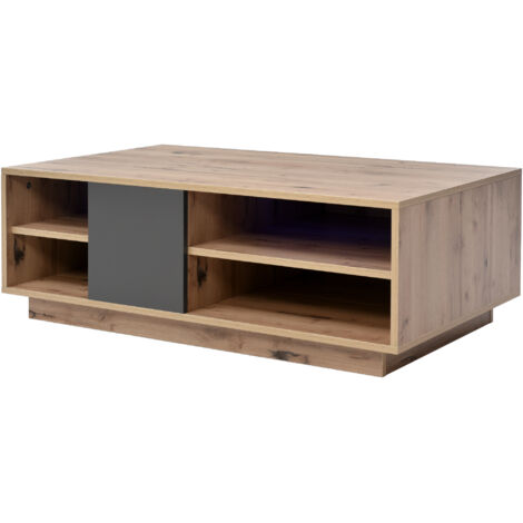 Couchtisch Kaffeetisch, Couchtisch mit LED-Beleuchtung inkl ...