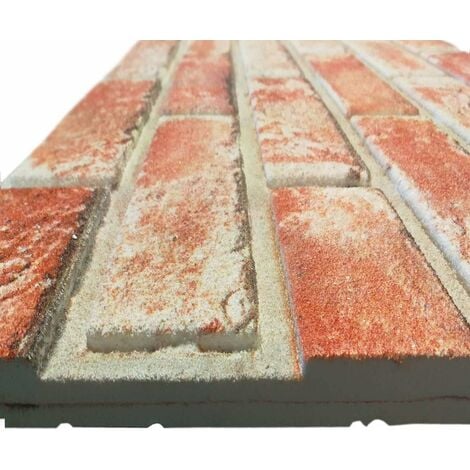 MATTONCINO ROSSO pannello finto mattone in EPS Resinato Misura 100x50 ...