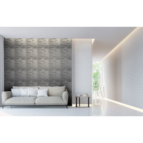 SMART grigio-metal-opaco - Pannello parete in PVC a rilievo 3D ...