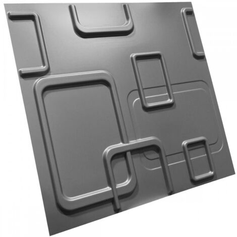 SMART grigio-metal-opaco - Pannello parete in PVC a rilievo 3D ...
