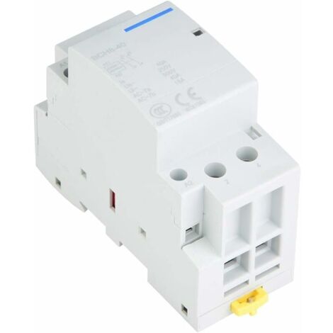 Contacteur AC domestique 2P 2NO 40A 220V/230V Contacteur modulaire, montage sur rail DIN 35mm ...