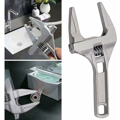 Clé à molette réglable ultra fine et extra large 16-68 mm，une pièce, argent