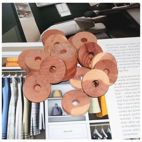 48x Anti Mites Textiles Répulsif effectif au cèdre pour armoires et ...