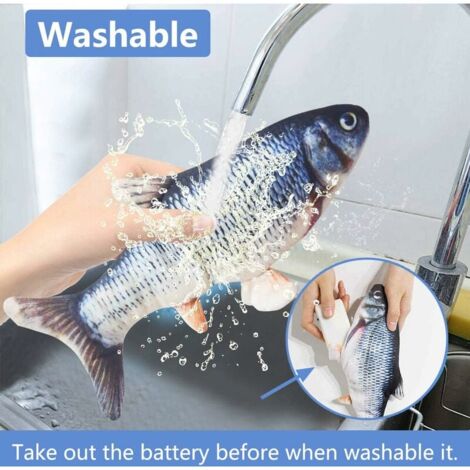 30 cmCataire Jouets de Poisson Interactif pour Chats, Réaliste en ...
