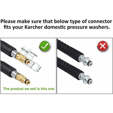 STYDDI Tuyau de rechange pour nettoyeur haute pression 10 m pour nettoyeurs haute pression ...