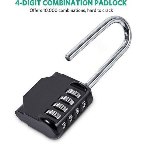 Combination Padlock Heavy Duty Lock - Weatherproof Padlock, Resettable ...