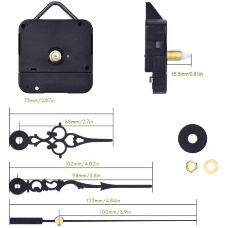 Mouvement Mécanisme d’ Horloge Silencieux 3 Aiguilles Balayage Pendule ...
