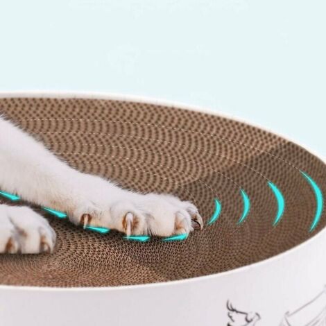 GABRIELLE Grattoir Chat Carton, Griffoir pour Chat Rond Papier Ondulé ...