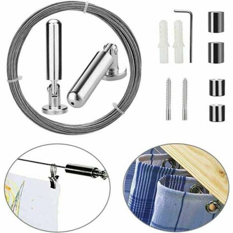 GABRIELLE Cable en Acier pour Rideau, Cable pour Rideau, Kit de Cable ...