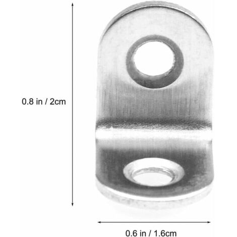 50pcs équerre de Fixation Inox 20x20mm