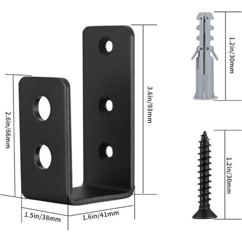 2 Supports de Serrure de Porte en Acier en Forme de U,Compatible avec ...