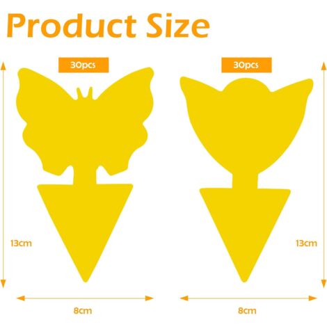 60pcs Pièges à Insectes, Attrape Moucheron Plantes, Anti Moucherons ...