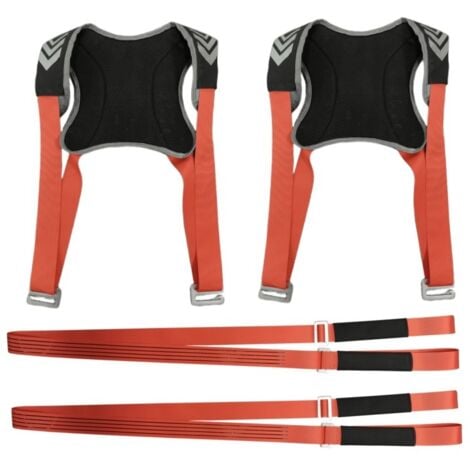 2 Pièces Sangle de Levage Demenagement, Réglable Sangles de Transport ...