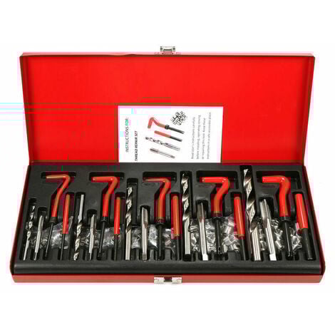 Kit de réparation de filetage 131 pièces M5 M6 Metric8 Metric10 M12 ...
