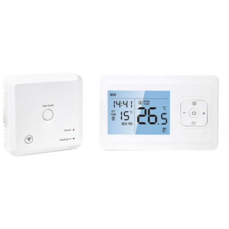 Thermostat intelligent Wi-Fi Thermostat programmable sans fil avec récepteur RF Style de table ...