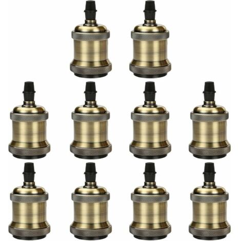 LED Lighting 10 Douille de Lampe Vintage Look Industriel E27 Douille de ...