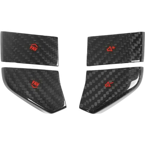 Garniture de bouton de commutateur de volant de remplacement en fibre de carbone pour Corvette ...